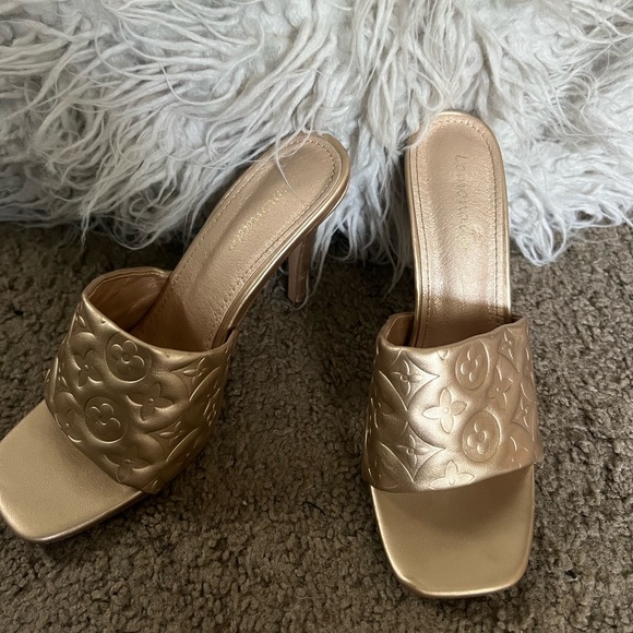 Shoes | Gold Mini Heel | Poshmark